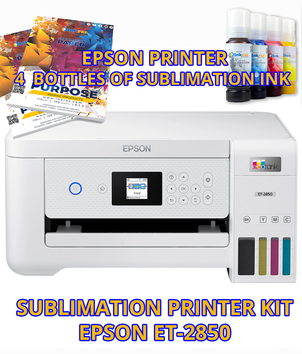 Epson ET-2850 Sublimation Printer Bundle with CISS Kit, Sublimation In ...