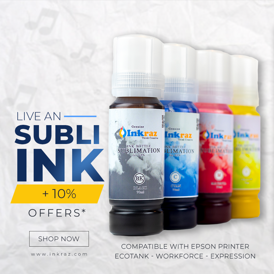 Epson Printer With Sublimation Ink, Sublimation Printer Bundle – INKRAZ
